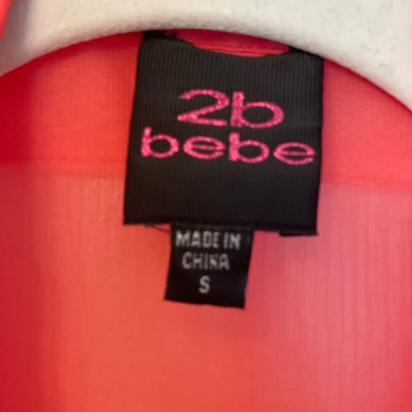 2B Bebe | Tops | 2b Bebe Coralred Button Up Portofino | Poshmark